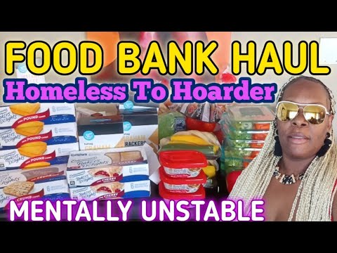 MASSIVE FOOD BANK HAUL RESTOCK | HOARDING FOOD DUE TO MY CIRCUMSTANCE | local food bank haul