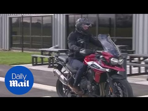 Prince William rides the latest Triumph Tiger 1200 motorbike - Daily Mail