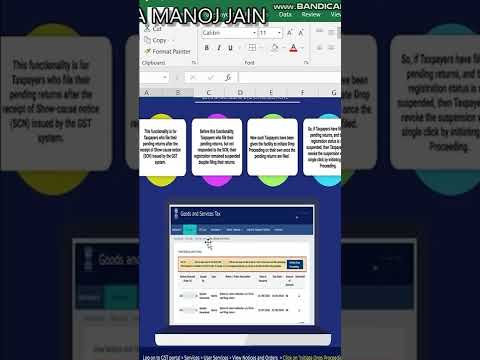 SUSPENDED GSTIN CAN ACTIVE WITHIN 15 MINUTES/New Functionalities on GST Portal