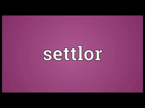 Settlor Meaning