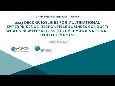 10th GRAM Webinar: Updated OECD Guidelines on Responsible Business Conduct