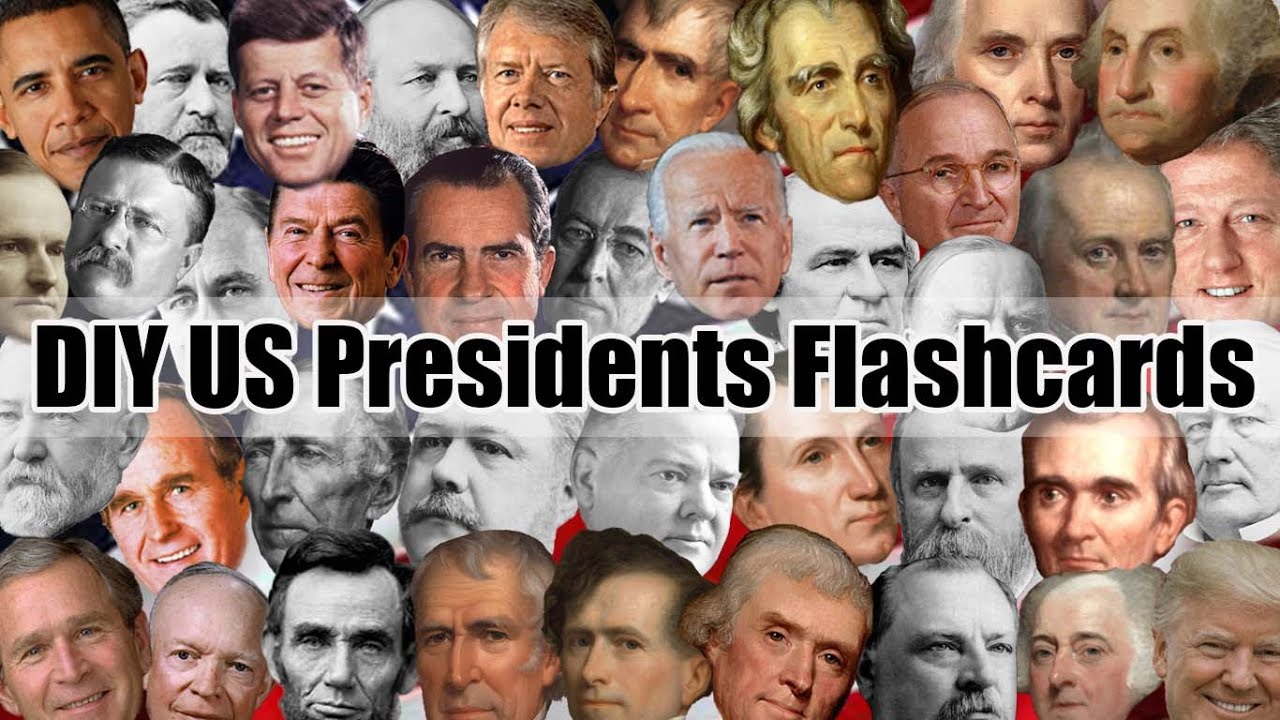 【DIY All US Presidents Flashcards】Montessori Method | Free Printable Images | モンテッソーリメソッド