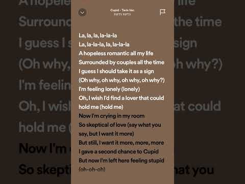 FIFTY FIFTY - Cupid (Twin Vers) #spotifylyrics #hits #tiktok #trending #lyrics #hopelessromantic