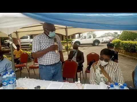 The MD, CRBDA, Engr Bassey Edet Nkposong, presenting his address