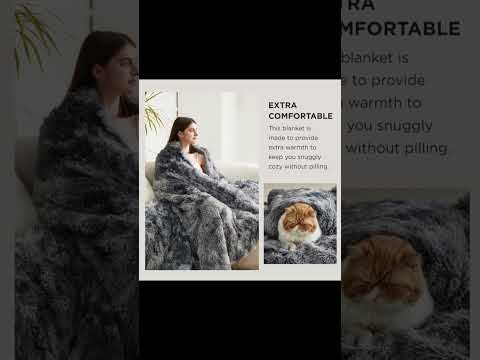Bedside Soft Fuzzy Faux Fur Throw Blanket #shorts #blanket #pets #hollidays #gift #home