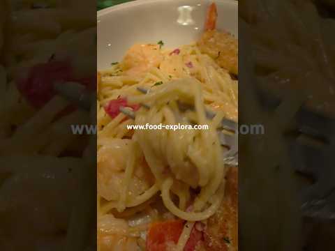 OLIVE GARDEN Chicken and Shrimp Carbanaro #foodexplora #nycrestaurants #olivegarden