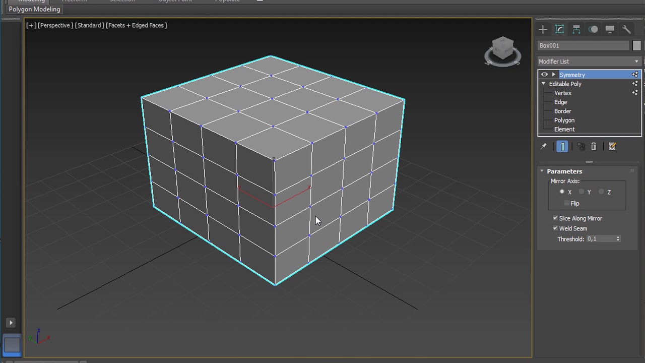 3ds Max  Symmetry Modifier