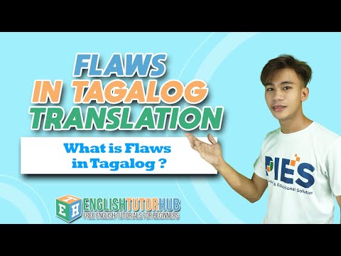 FLAWS IN TAGALOG TRANSLATION - What is Flaws in Tagalog - Meaning of Flaws in Tagalog