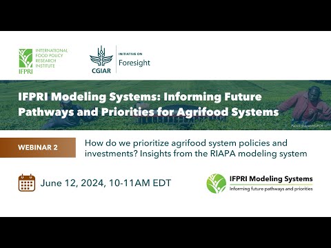 IFPRI Modeling Systems: Informing Future Pathways and Priorities for Agrifood Systems