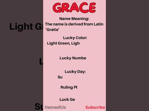 Grace Name Meaning #shorts #namemeaning #grace