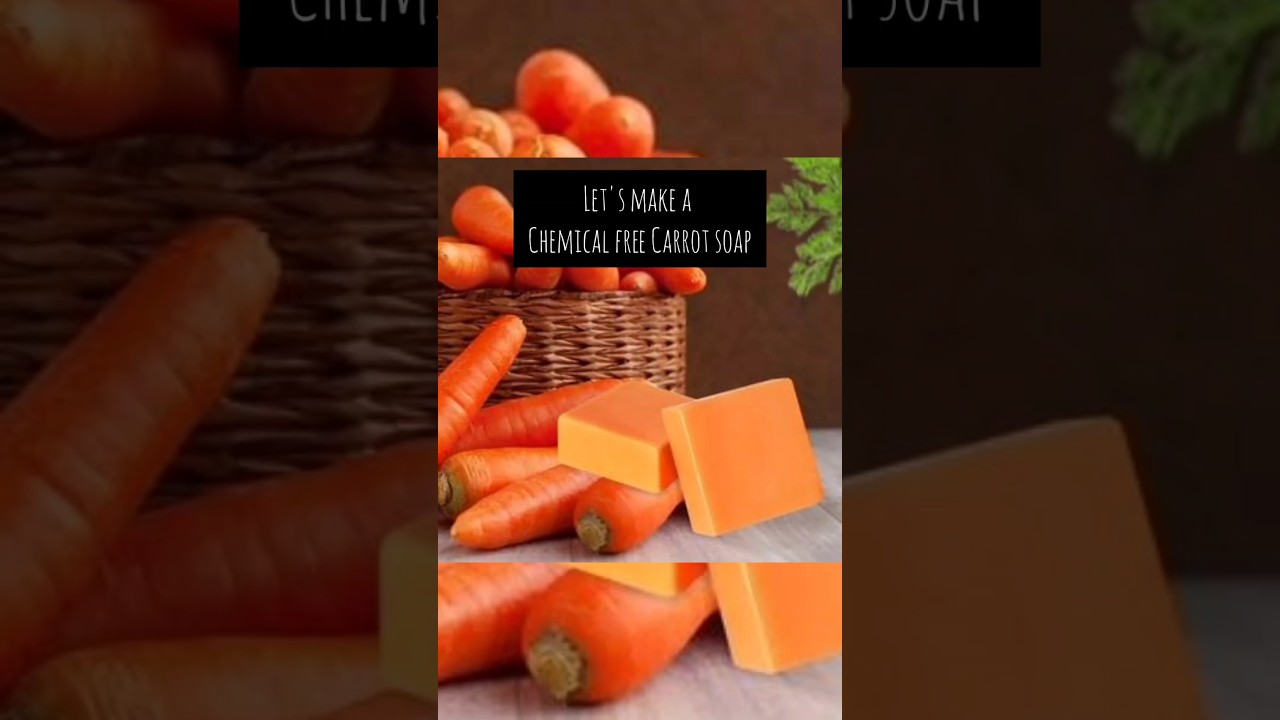 Homemade skin brightening Carrot soap | DIY | Soap making | #shorts #soap @SuganyaPradeepkumar