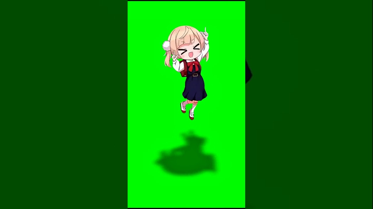 Cute Anime Girl Dancing 💃 | Green Screen Free Download #animeedit