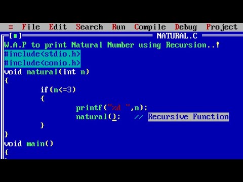 Learn c program to print first N natural numbers using recursion | learn coding - Mind Luster