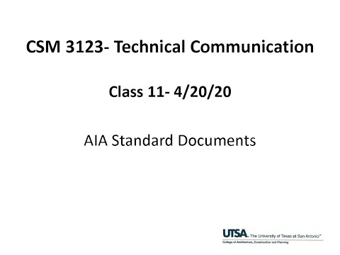 Class 11 AIA Standard Documents