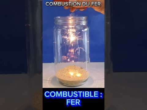 COMBUSTION DU FER DANS DU DIOXYGĂNE.#combustion #chimie #experiences#chemistry #chemistryexperiments