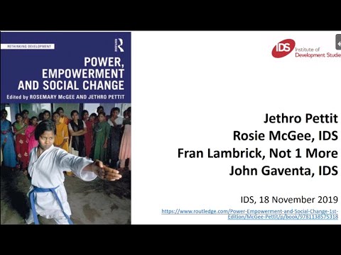 Power, Empowerment and Social Change - Book Launch