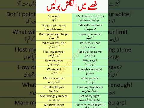 English speaking sentences in anger #english