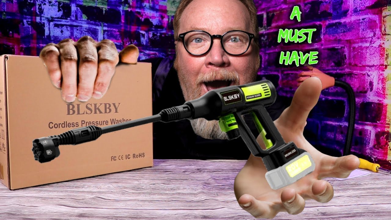 BLSKBY 1200PSI Portable Cordless Pressure Washer with Faucet Adapter - 2 Pack Batteries Review