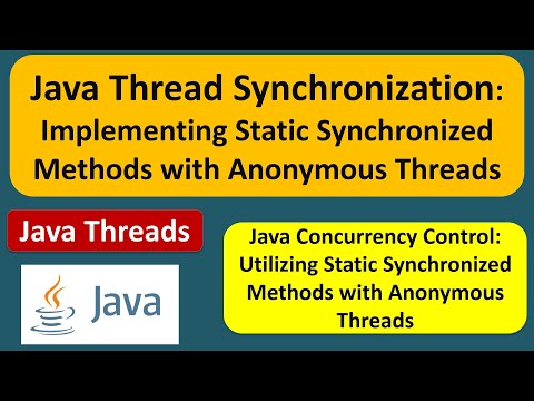 Java Thread Synchronization: Implementing Static Synchronized Methods with Anonymous Threads