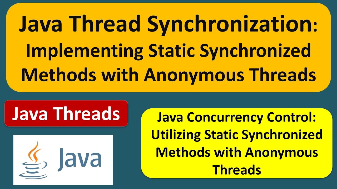 Java Thread Synchronization: Implementing Static Synchronized Methods with Anonymous Threads