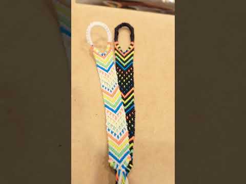 Rainbow Neon Friendship Bracelets - Pattern #25162 on Bracelet Book