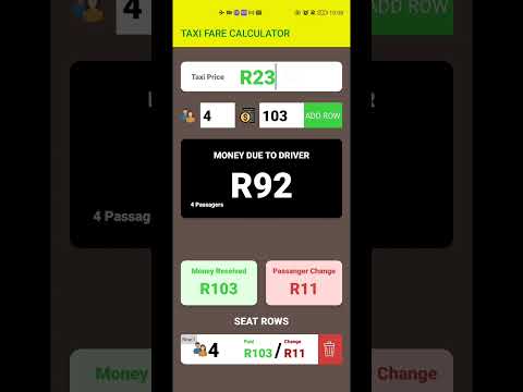 TaxiFare Calculator SA App - NO MORE AVOIDING THE FRONT SEAT 🧮