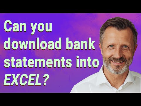 Can you download bank statements into Excel?