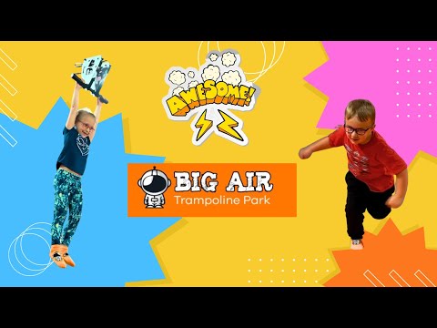 Trampoline park | Kids JUMP fun | @BigAirNation | Arcade Games | Zip line slide playground