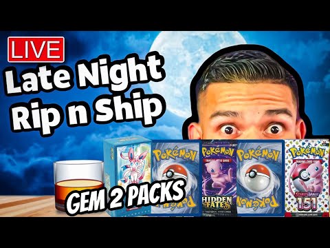 Late Night Live: Pokemon Restock & Gem 2 Pack Opening!
