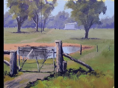 Learn To Paint TV E111"The Old Farm Gate" Beginners landscape painting