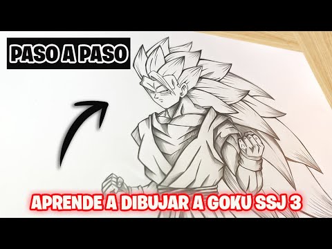 🟡 CÓMO DIBUJAR A GOKU SSJ 3 paso a paso - Tutorial de Dibujo 🟡
