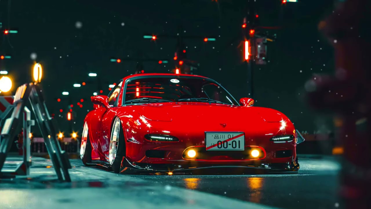 Red Mazda RX-7 (4K Live Wallpaper : Desktop) 1 Hour No Music #livewallpaper