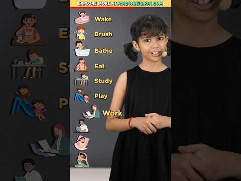 10 English Words for 🛀 Daily Routine, Kids English Practice, Adi Keshari Connection #shorts