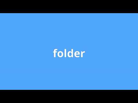 what is the meaning of folder
