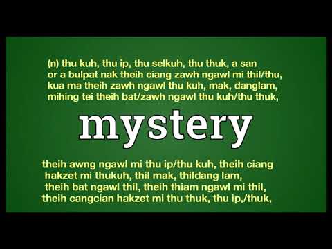 mystery meaning in English Ngawn