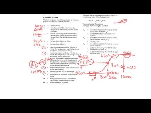 Calorimetry experiment data analysis