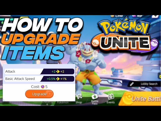 How to upgrade items in Pokemon Unite