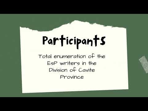 Perceptions of ESP JHS Writers in LR Development in the New Normal within the Division of Cavite