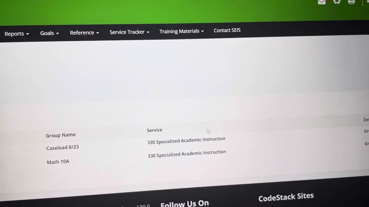 Service tracker training