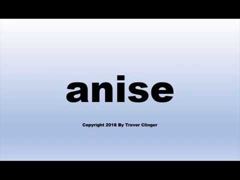 How To Pronounce anise