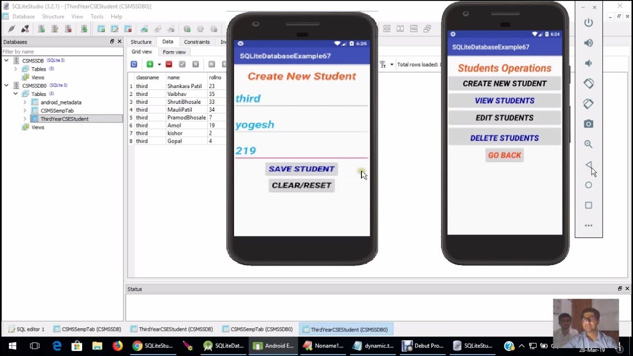 72 Android SQLite Tutorial | Android CRUD Tutorial with SQLite (Create, Read, Update, Delete) Part 2