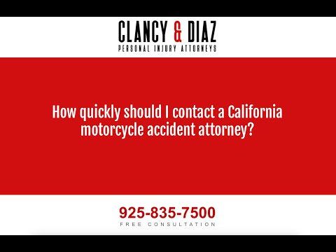 How Quickly Should I Contact a California Motorcycle Accident Attorney?