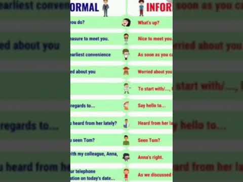 #formal n informal sentences