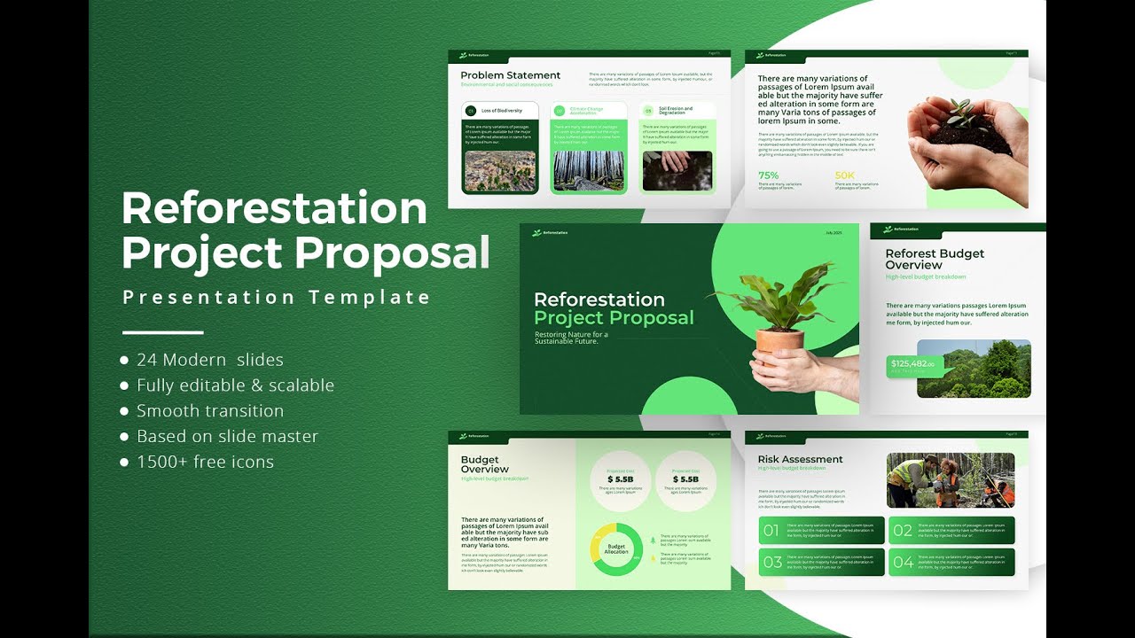 Reforestation Proposal Presentation Template | Pitch Your Green Project with Impact