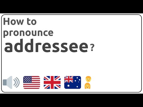 How to pronounce addressee in english?