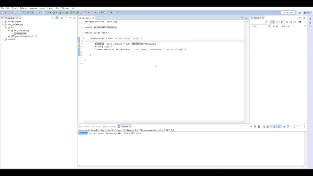 Make a Text RPG w/ JAVA - Learning Java for Begginers