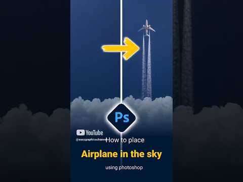 How to place an aeroplane on the sky #photoshop #adobesoftware #particleillusion
