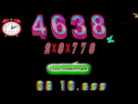 Colorful 4000 to 5000 Find all prime factors timer countup alarm🔔