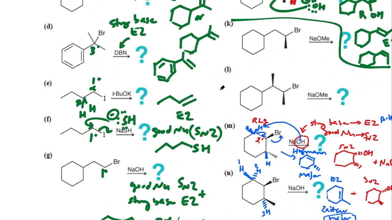 SN1/SN2/E1/E2 - working through problems!