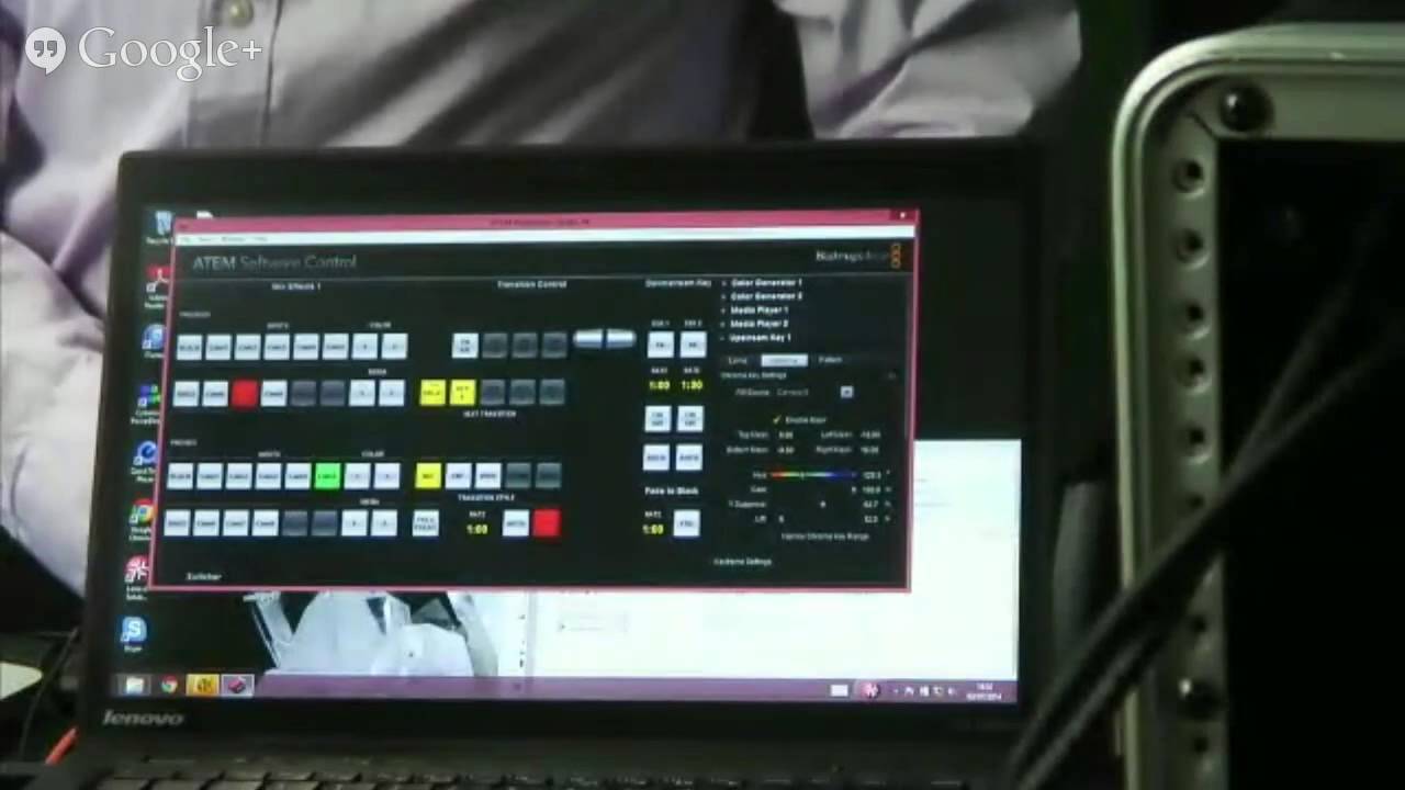 Running a multi-camera Hangout on Air using a vision mixer